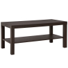 HOMCOM 2 Tier Coffee Table with Storage Shelf, Rectangular Center Table ...