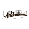 Outsunny 7' Metal Arch Garden Bridge Arc Footbridge with Side Railings ...