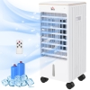 HOMCOM Room Air Cooler with Ice Packs, Ice Cooling Fan Water ...
