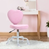 HOMCOM Pink Love Heart Shaped Back Office Chair | Aosom.com