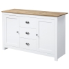 HOMCOM White Buffet Cabinet with Drawers, Dining Buffet Cabinet with ...