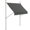 Outsunny 8' x 4' Manual Retractable Awning, Non-Screw Freestanding ...