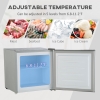 HOMCOM Mini Freezer Countertop, 1.1 Cu.Ft Compact Upright Freezer with ...