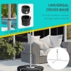 Outsunny Universal Cross Umbrella Base, Cross Brace Stand for Market ...