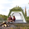 Outsunny Pop Up Camping Dome Tent Portable with 4 Doors and 4 Windows for 4 Person, Green ...