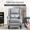 HOMCOM Push Back Recliner Chair, Vibration Massage Recliner for Living ...