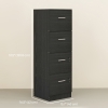 HOMCOM Vertical Filing Cabinet with Lock, 4 Drawer File Cabinet with ...