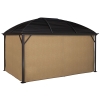 Outsunny 10' x 14' Hardtop Gazebo with Curtains, Netting, Pavilion with ...