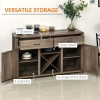 HOMCOM Storage Buffet Cabinet With 2 Large Drawers Wooden Retro ...