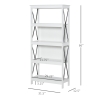 HOMCOM 4-Tier Bookcase Display Shelf Unit Storage Rack Organizer for ...