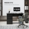 HOMCOM Computer Desk with Storage, PC Table with Drawers and Cabinet ...
