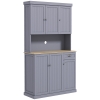 HOMCOM 71" Buffet with Hutch, Farmhouse Kitchen Pantry Storage Cabinet ...