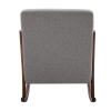 HOMCOM Upholstered Rocking Armchair with Wood Base and Linen Fabric ...