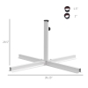 Outsunny Universal Cross Umbrella Base, Cross Brace Stand for Market ...