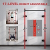Soozier Folding Squat Rack with Pull Up Bar, Wall Mounted and ...