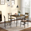 HOMCOM Folding Dining Table for 2 to 4 People, Industrial Drop Leaf ...