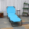 Outsunny Portable Outdoor Sun Lounger, Lightweight Folding Chaise ...