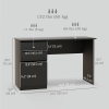HOMCOM Computer Desk with Storage, PC Table with Drawers and Cabinet ...