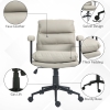 HOMCOM Home Office Chair, PU Leather Computer Desk Chair, Swivel Task ...