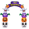 Outsunny 8ft Inflatable Halloween Archway with Pumpkin Skulls Ghosts ...