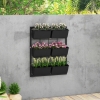 Outsunny 3-Tier Wall Planter Hanging with 6 Pots, Wall Mounted Planter ...