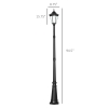 Outsunny 94.5" Solar Lamp Post Light, Dusk to Dawn Vintage Street Light ...