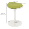 HOMCOM Standing Desk Stool, Ergonomic Wobble Chair, Adjustable Leaning ...