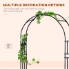 Outsunny 8ft Garden Arch with Two Planters Outdoor Steel Trellis Arbor ...