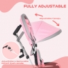 Qaba 4 in 1 Toddler Tricycle Stroller with Basket, Canopy, 5-point ...