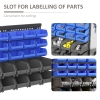 DURHAND Wall Mounted Storage Bin Rack Tool Organizer with 30 Bins ...