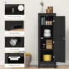 HOMCOM Modern Kitchen Pantry Storage Cabinet with Adjustable Shelf ...
