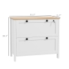 HOMCOM Lateral File Cabinet, 2 Drawer Filing Cabinet with Adjustable ...