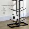 Soozier Steel Ball Storage Rack, Vertical Basketball Holder, 12-Ball ...