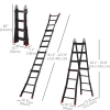 HOMCOM 13FT Aluminum Telescoping Ladder Folding Telescopic Ladder with ...