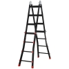 HOMCOM 13FT Aluminum Telescoping Ladder Folding Telescopic Ladder with ...