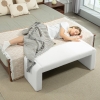 HOMCOM Upholstered Bedroom Bench, Boucle End of Bed Bench, Modern U ...