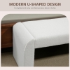 HOMCOM Upholstered Bedroom Bench, Boucle End of Bed Bench, Modern U ...