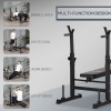 Soozier Adjustable Weight Bench, Foldable Bench Press with Barbell Rack ...