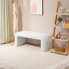 HOMCOM Upholstered Bedroom Bench, Boucle End of Bed Bench, Modern U ...