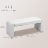 HOMCOM Upholstered Bedroom Bench, Boucle End of Bed Bench, Modern U ...