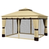 Outsunny 10' x 12' Double Roof Patio Gazebo Canopy, Outdoor Gazebo ...